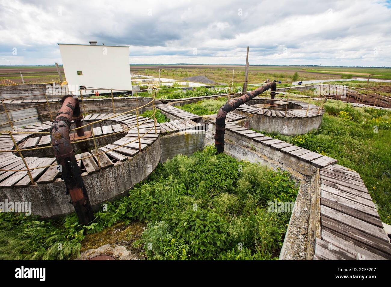 Antique sewage treatment system Stock Photo - Alamy