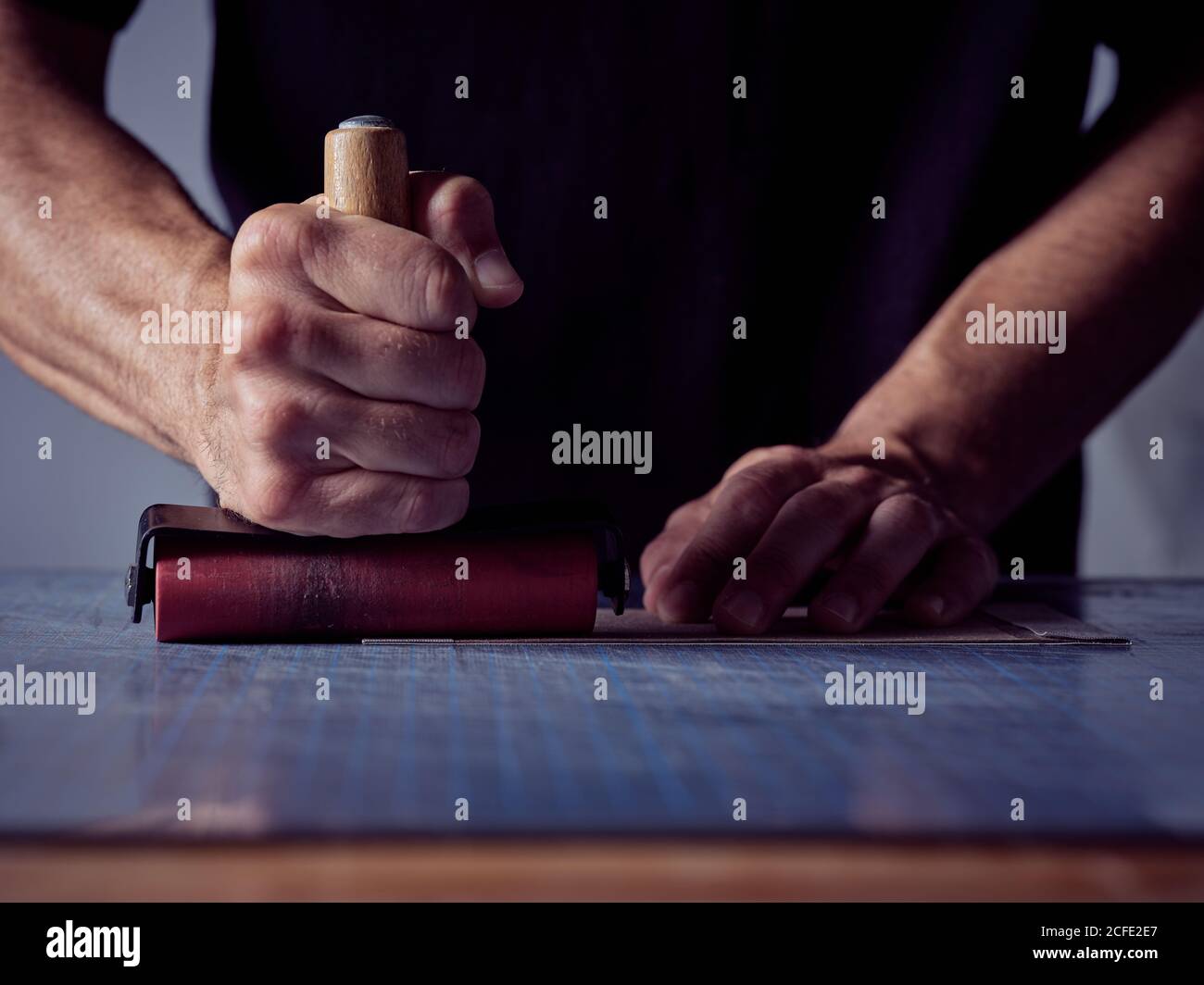 Blue leather book bind hi-res stock photography and images - Alamy
