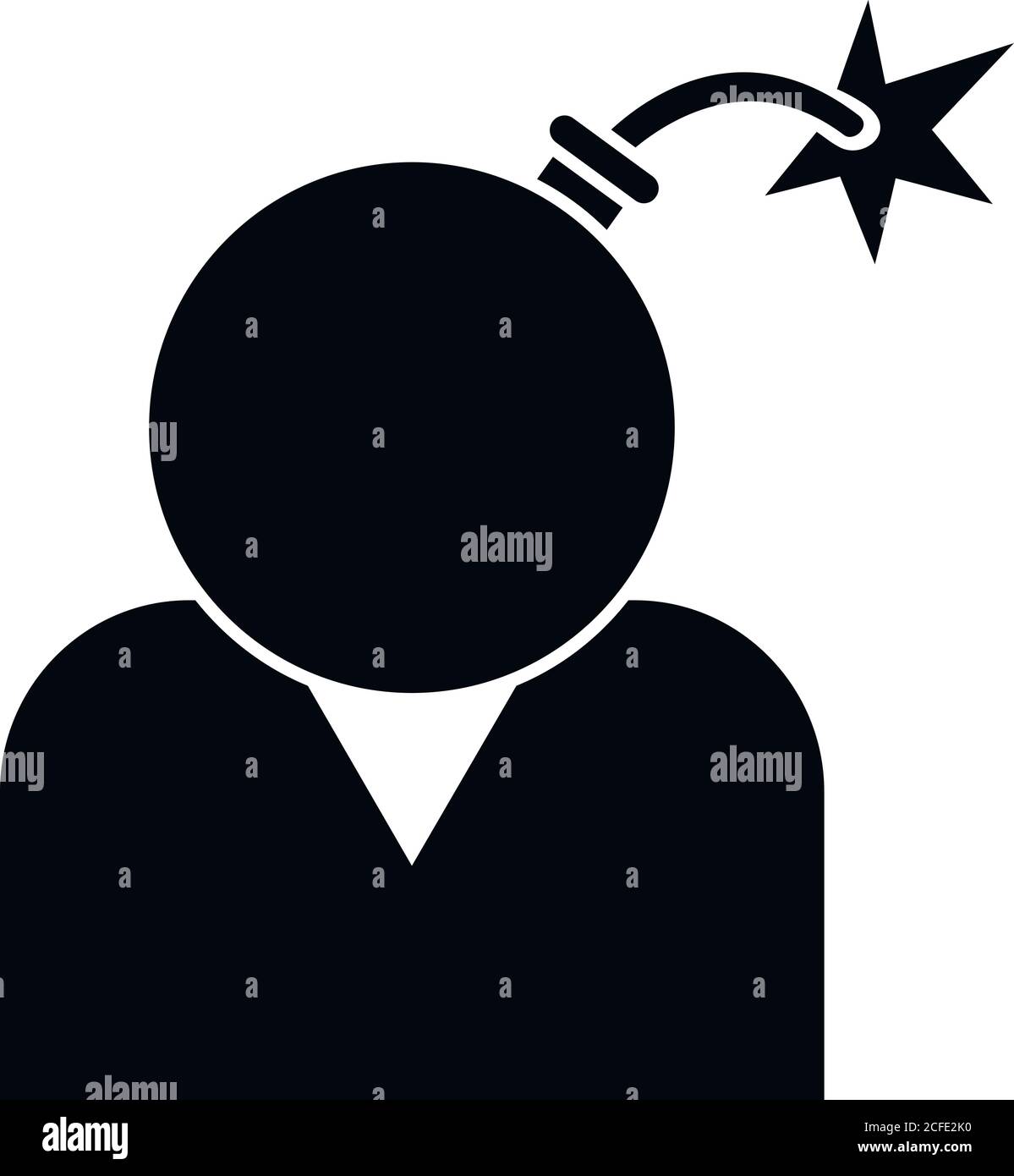 Stress bomb icon. Simple illustration of stress bomb vector icon for ...