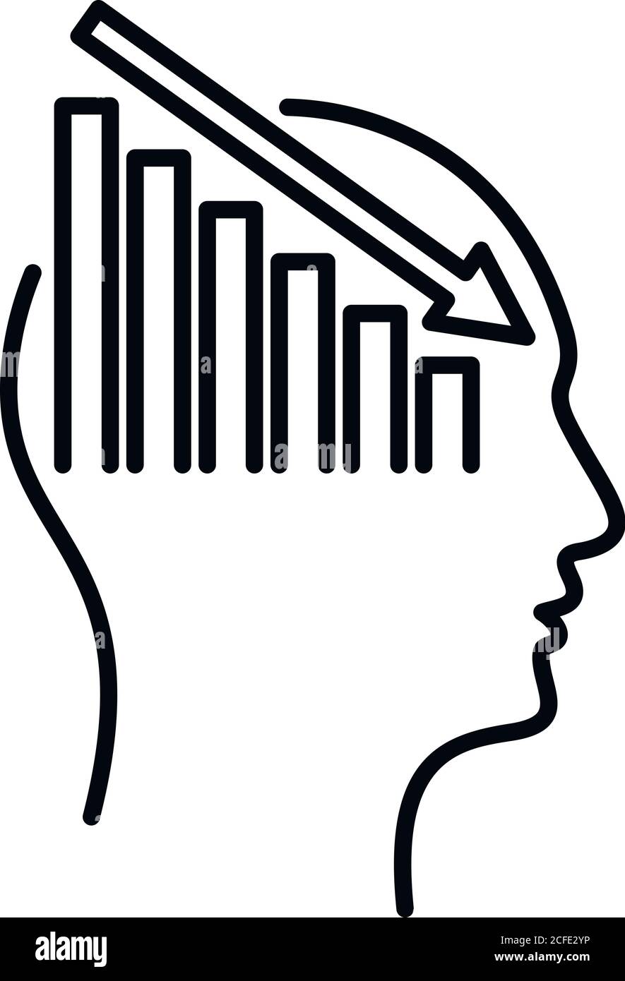 Stress low chart icon. Outline stress low chart vector icon for web ...