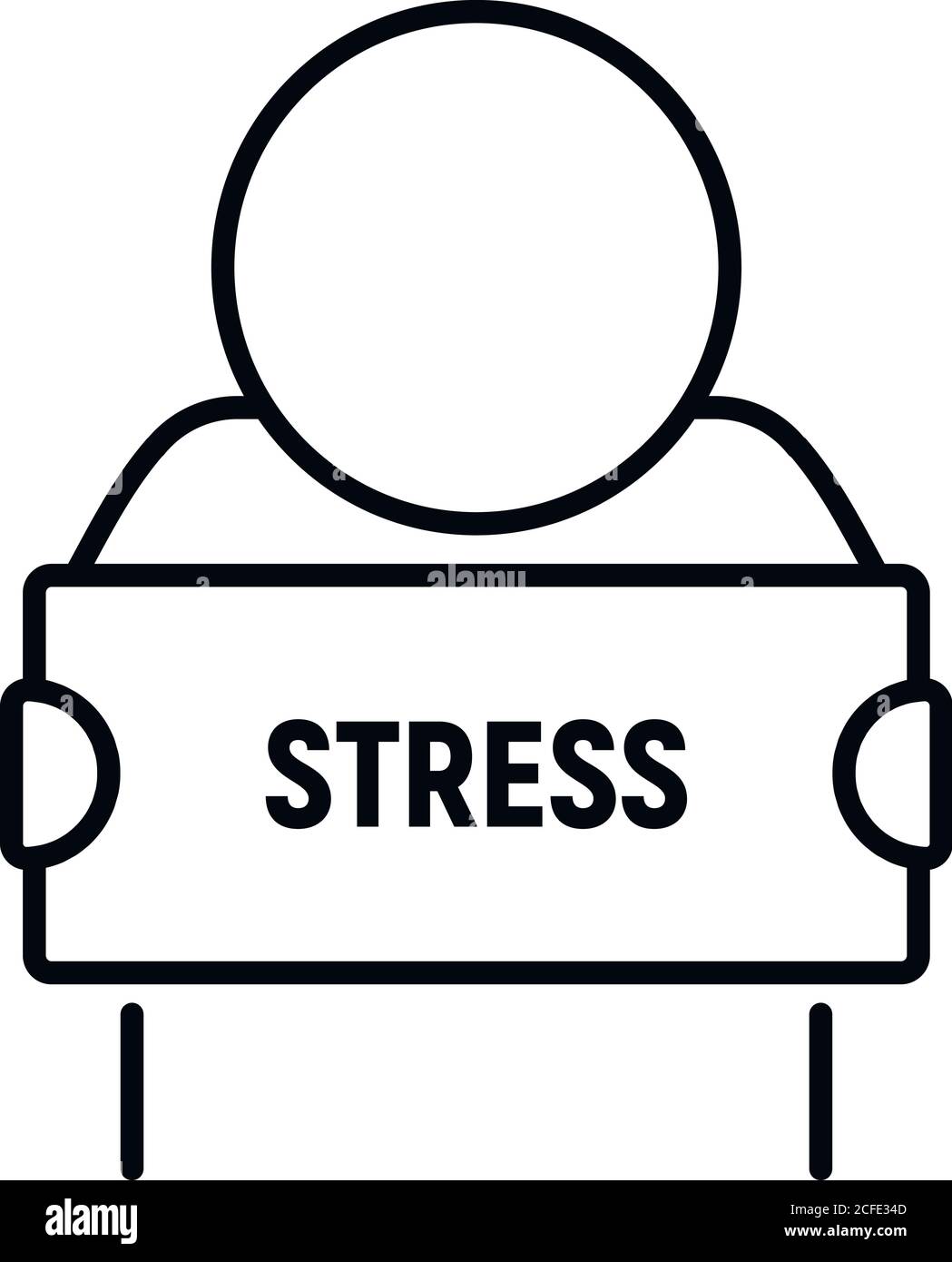 Stress situation icon. Outline stress situation vector icon for web ...