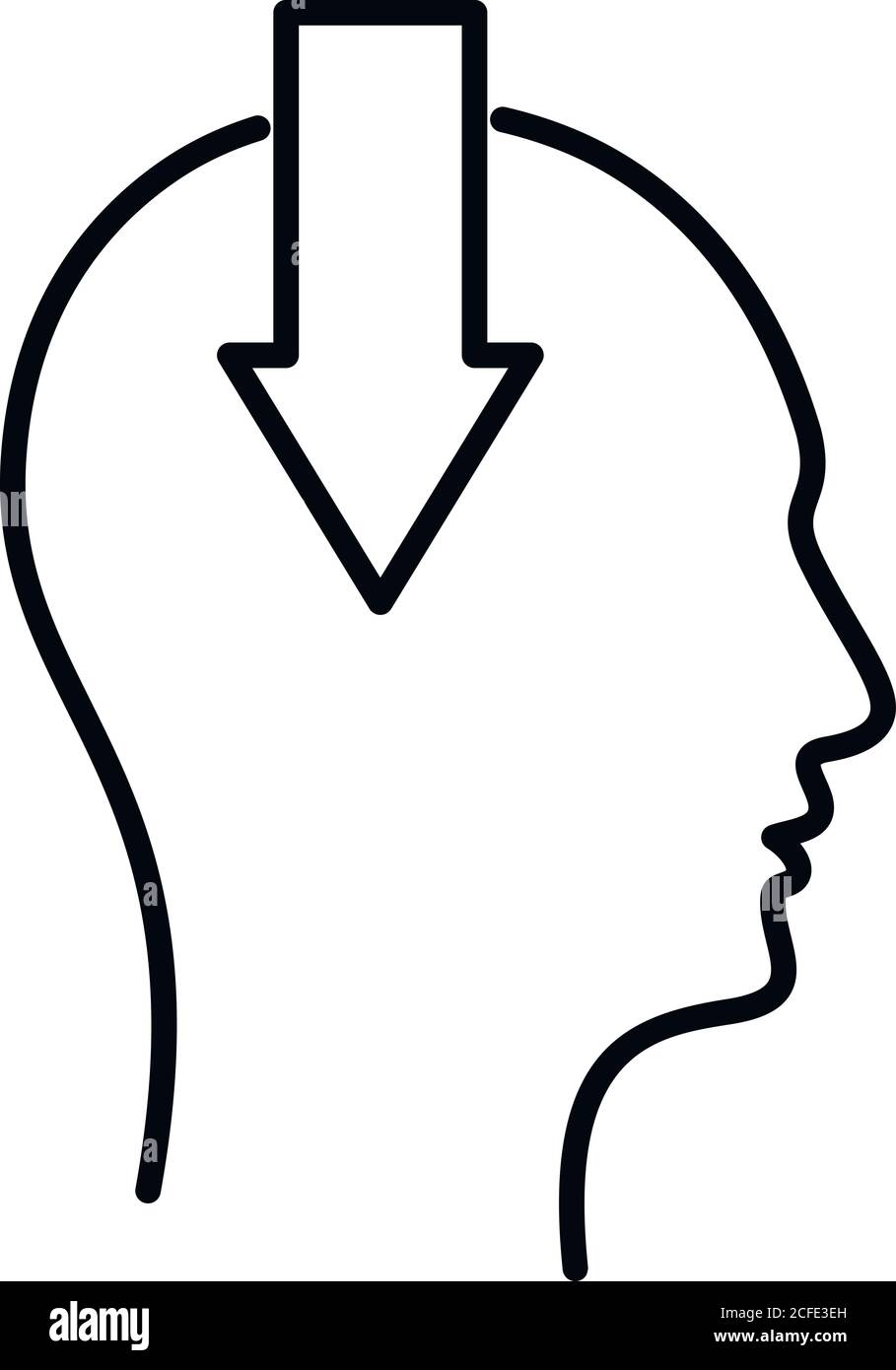 Stress headache icon. Outline stress headache vector icon for web ...