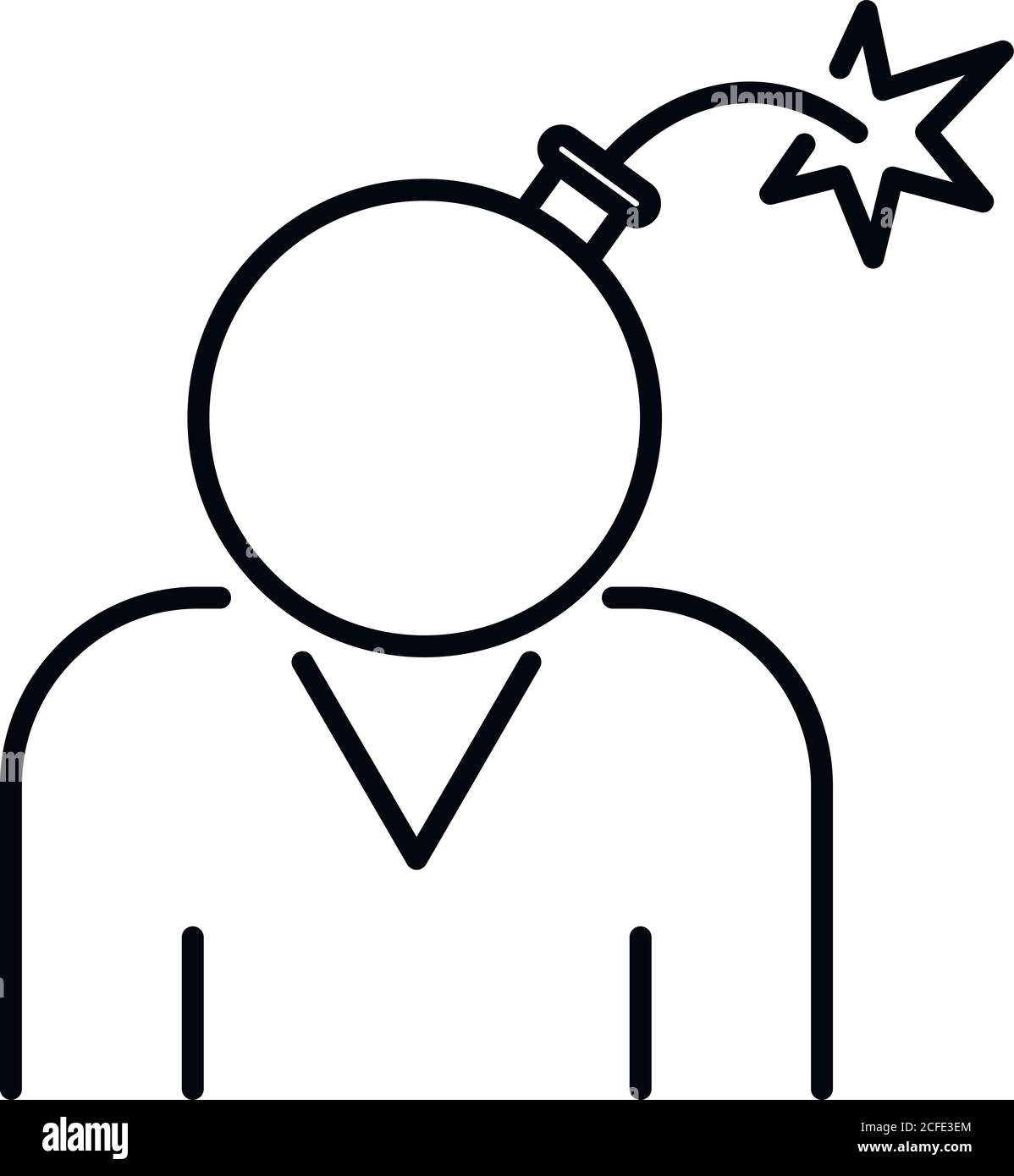 Stress bomb icon. Outline stress bomb vector icon for web design ...