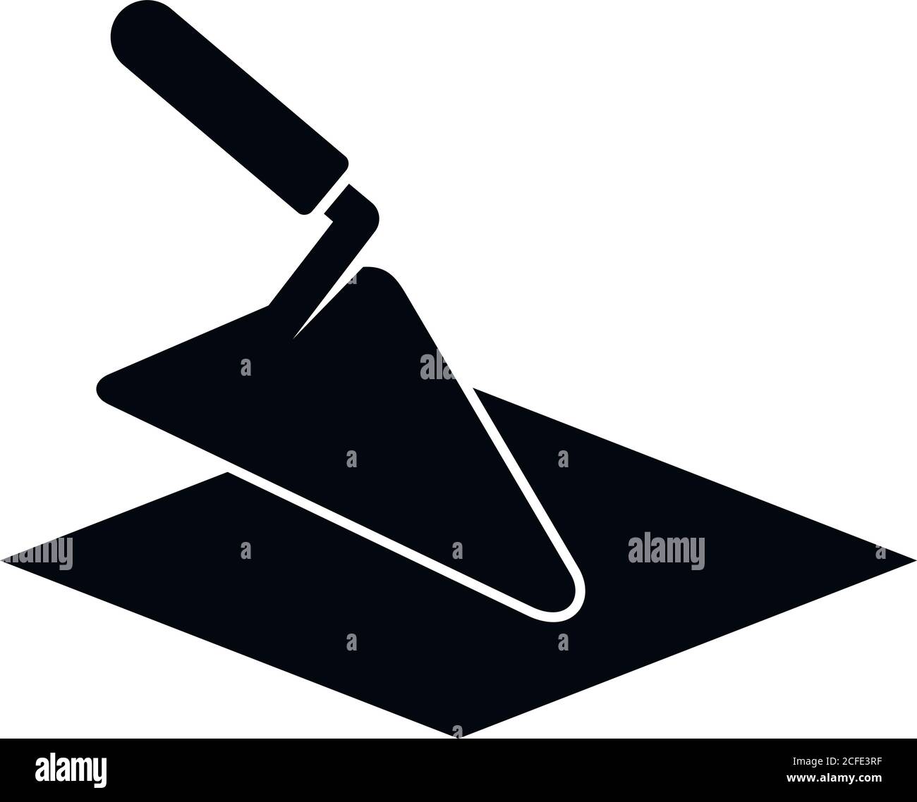 Tiler trowel icon. Simple illustration of tiler trowel vector icon for ...
