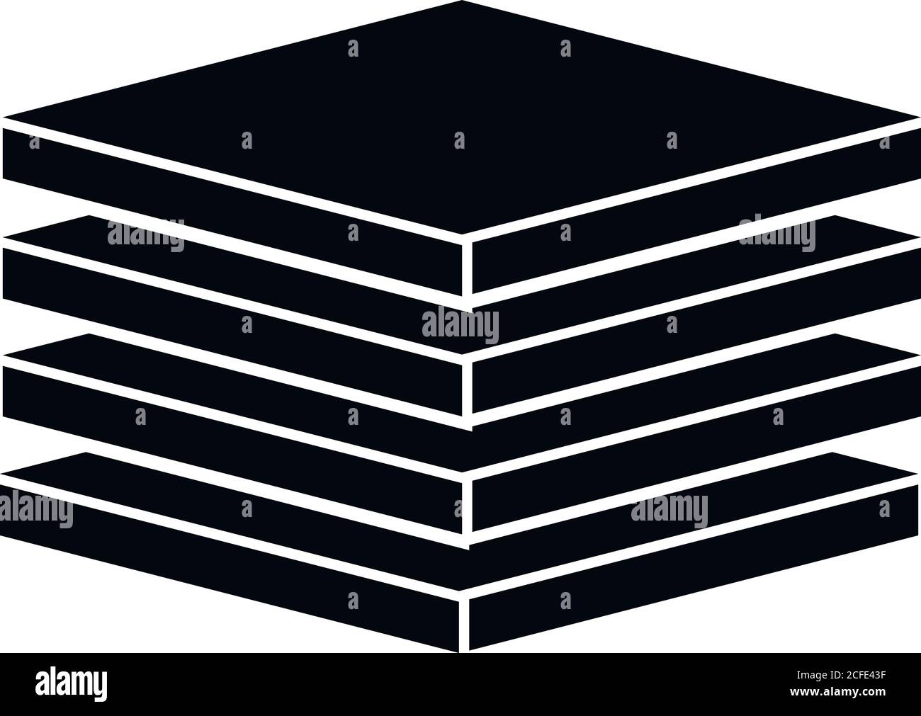 Tiler stack icon. Simple illustration of tiler stack vector icon for ...