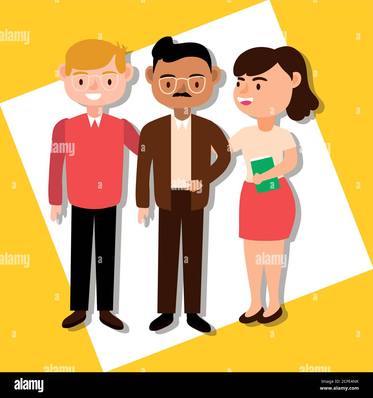 Group teachers teamwork Stock Vector Images - Alamy