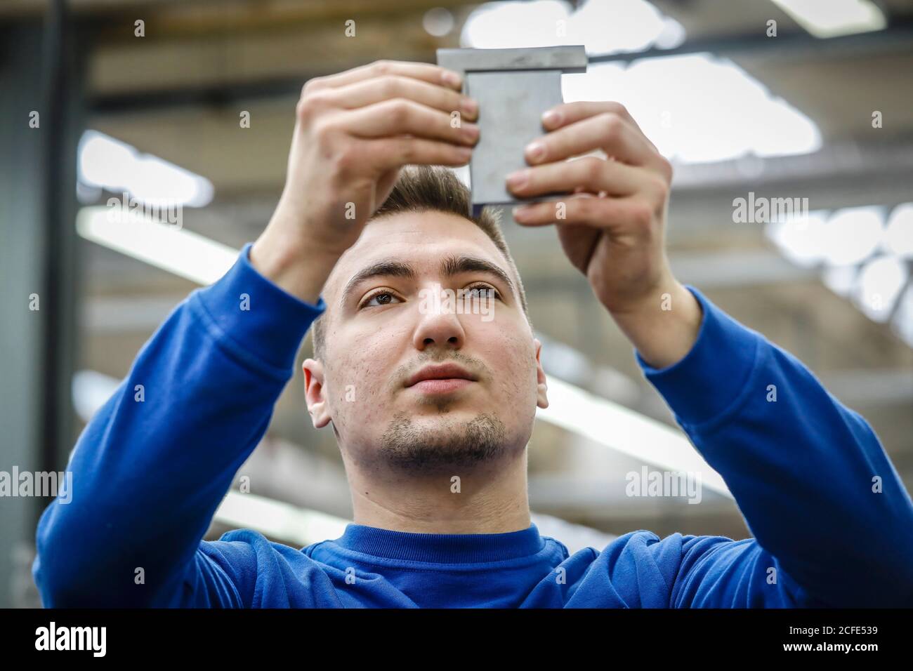 Remscheid, North Rhine-Westphalia, Germany - apprentices in metal ...