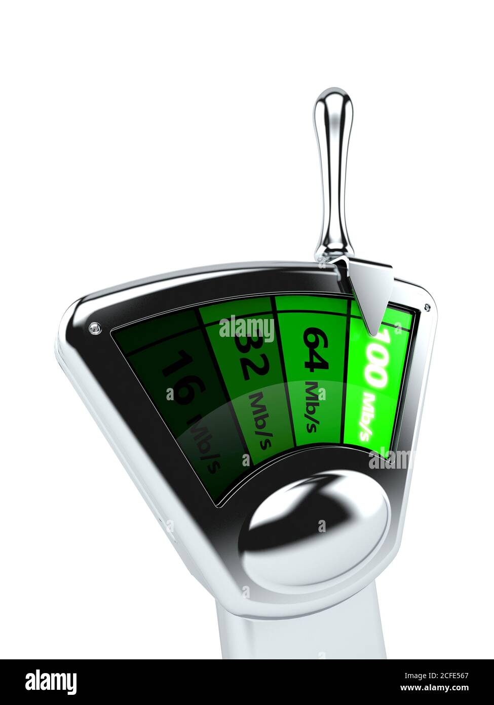 Network speed concept isolated on white background Stock Photo - Alamy