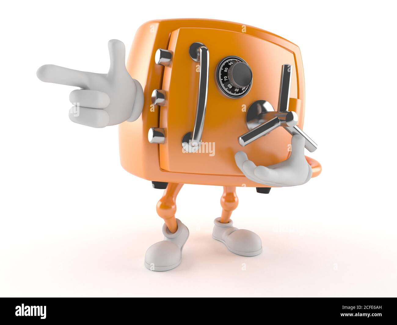 Safe character isolated on white background Stock Photo - Alamy