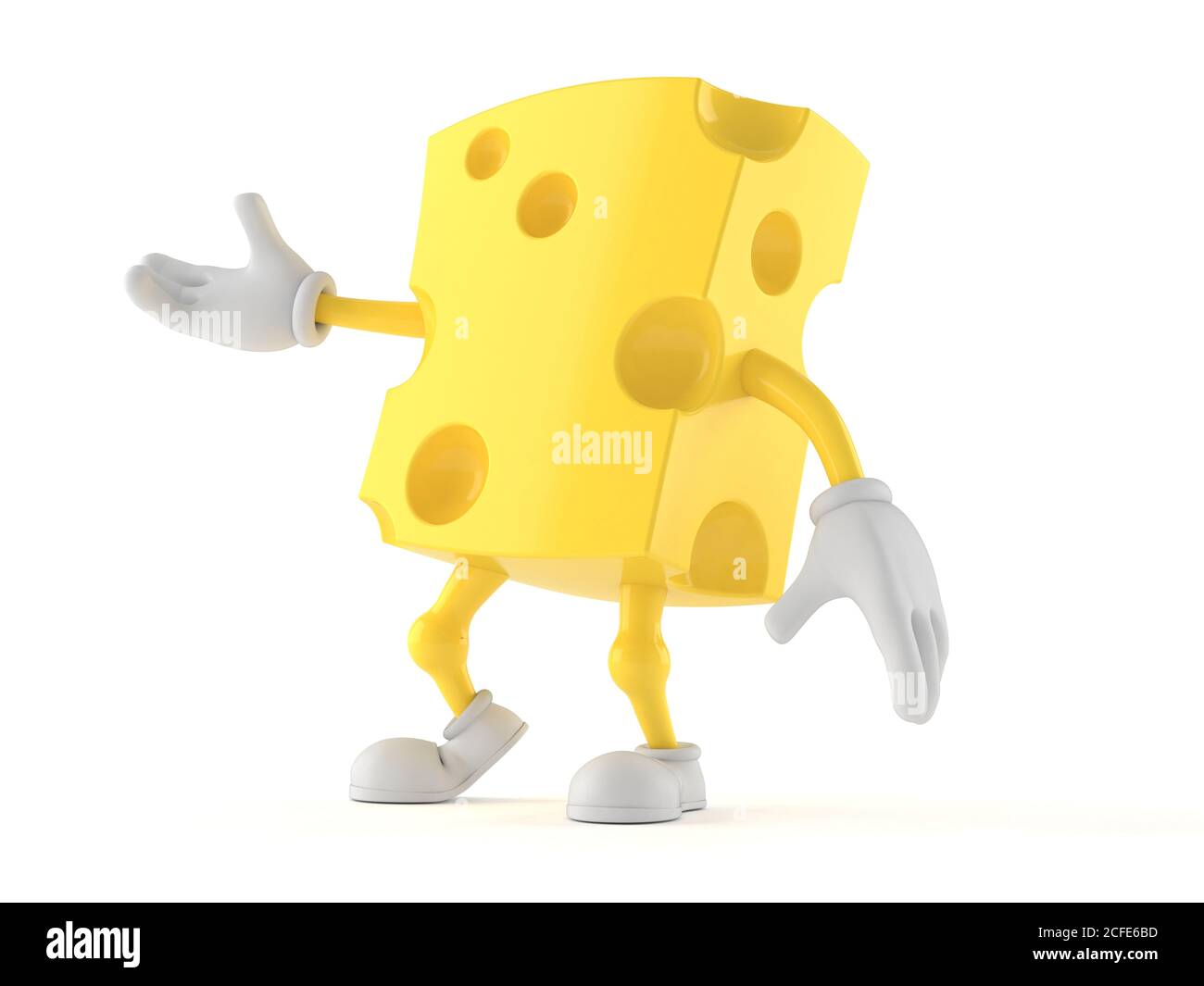 Cheese character isolated on white background Stock Photo - Alamy