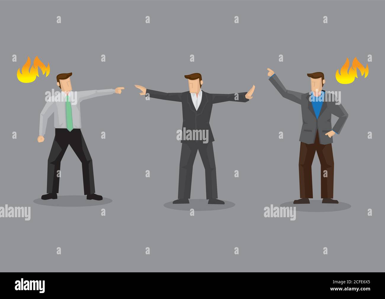 A group of angry people pointing Stock Vector Images - Alamy