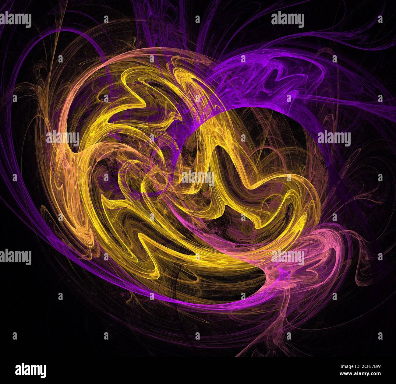 image of one Digital Fractal on Black Color Stock Photo - Alamy