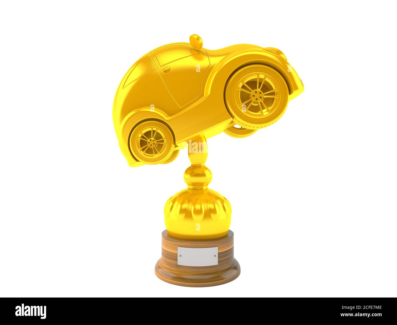 Car trophy isolated on white background Stock Photo - Alamy
