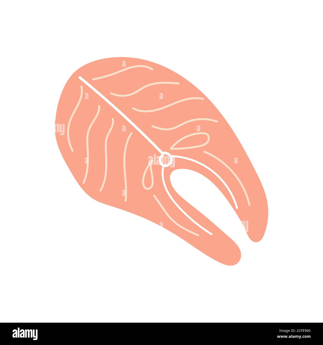 Salmon fish sketch hand Stock Vector Images - Alamy