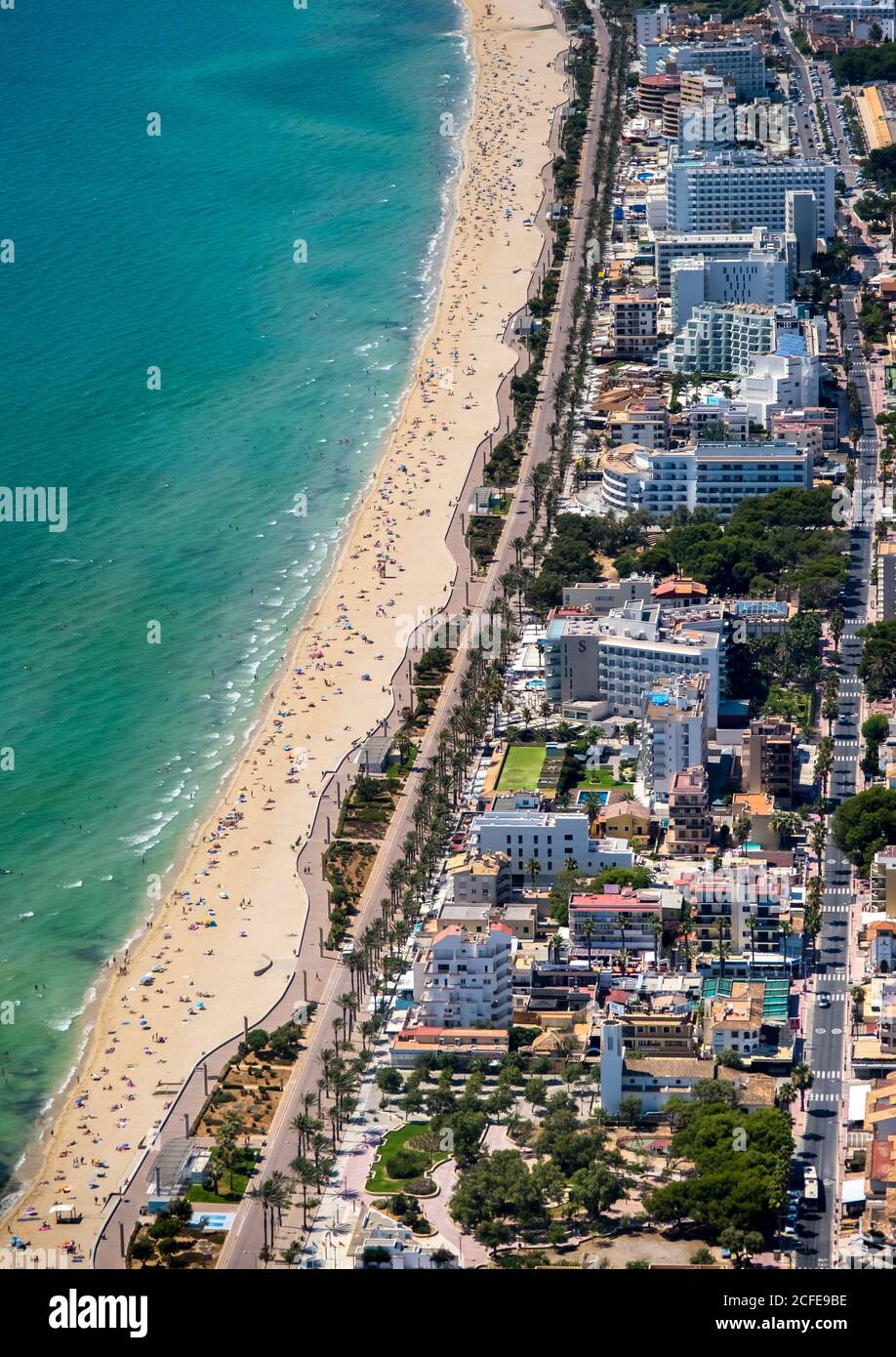Aerial view, Arenal beach with Balneareo 5, Balneareo 6, Balneareo 5, S ...