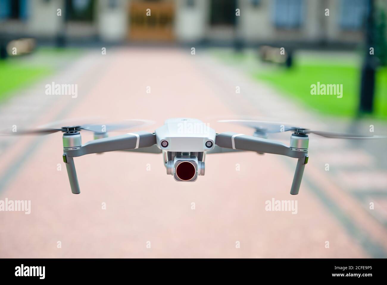 Kyiv / Ukraine - 06.21.2020: Mavic 2 compact quad-copter drone fly ...