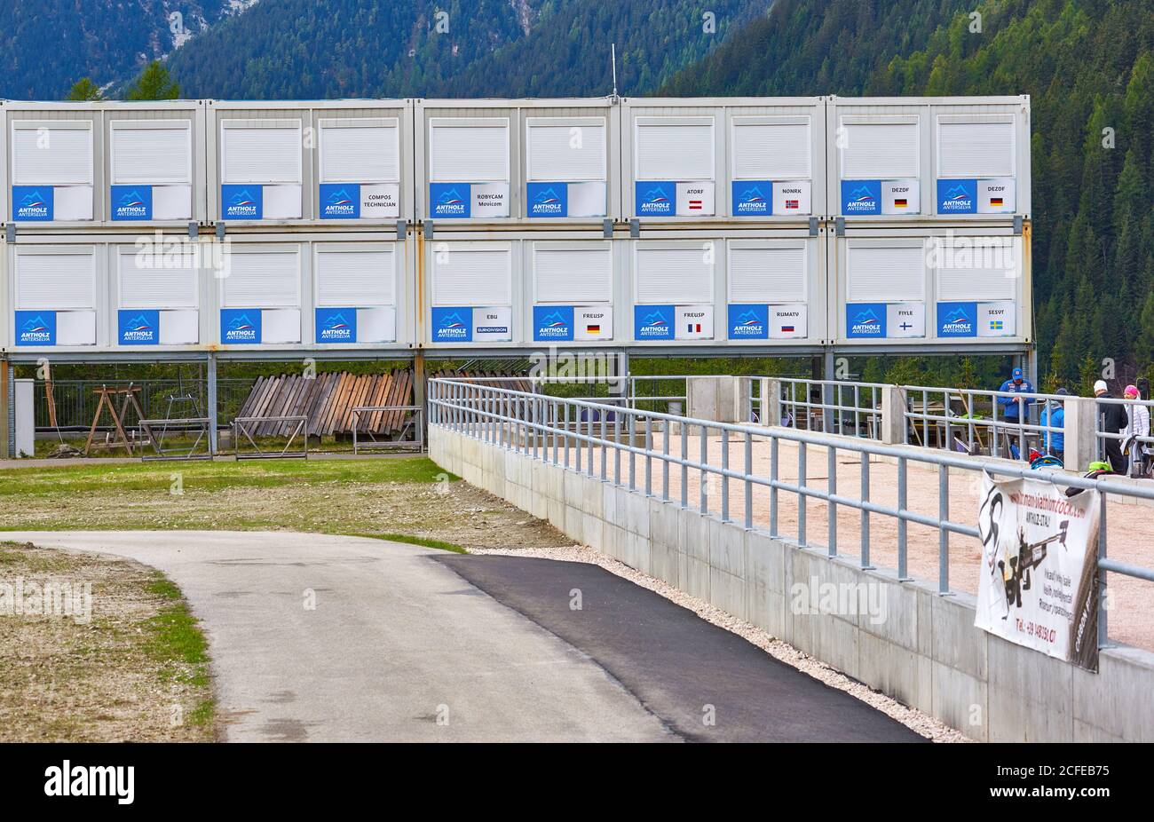 Visiting Anterselva biathlon arena Stock Photo - Alamy