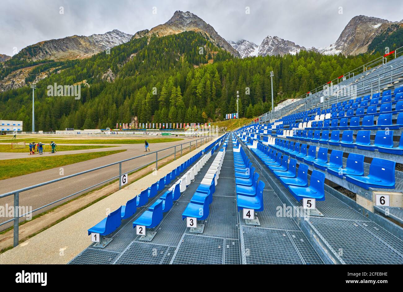 Visiting Anterselva biathlon arena Stock Photo - Alamy