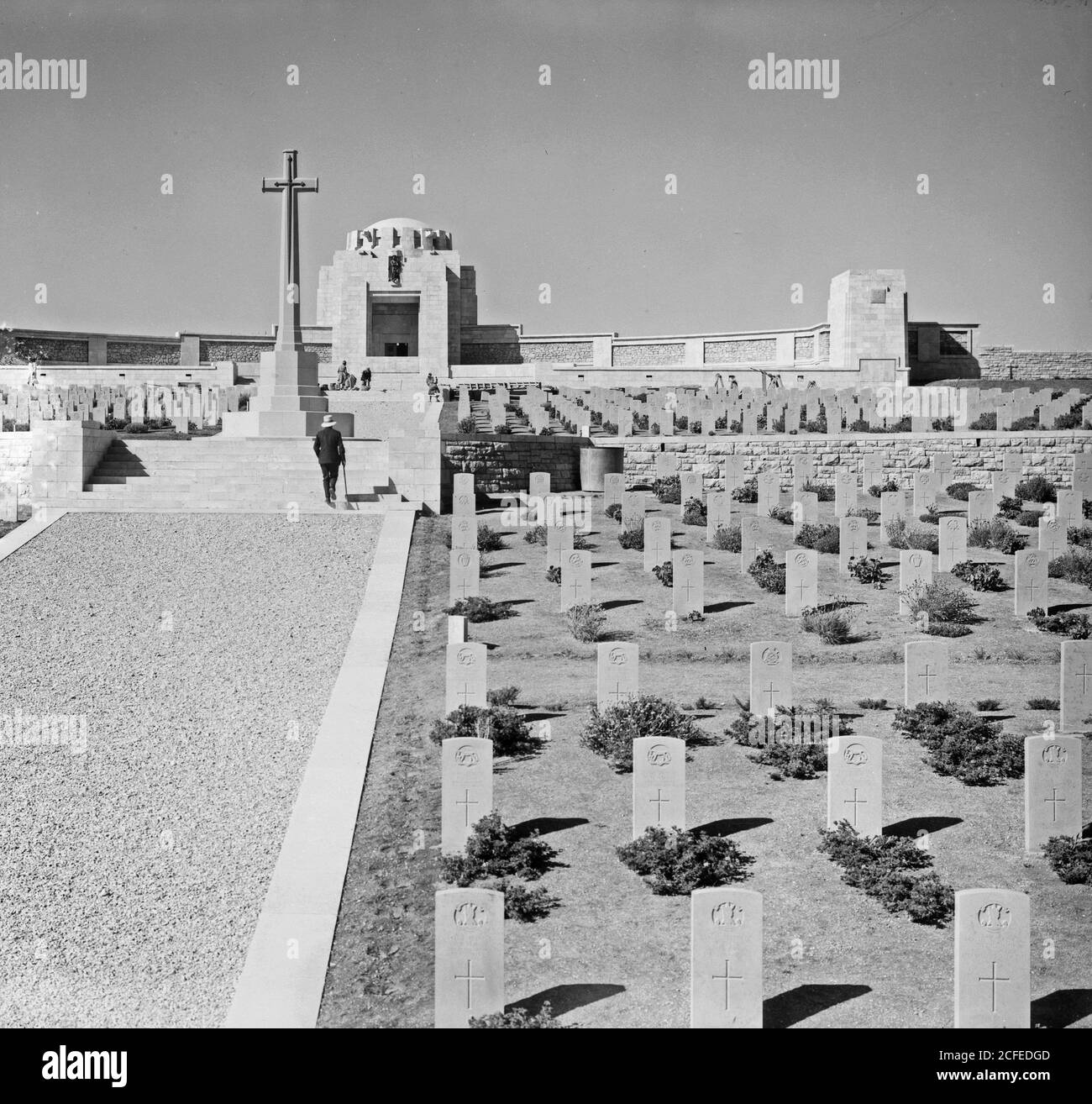 Original Caption: Cemetery in Palestine (probably in Jerusalem ...