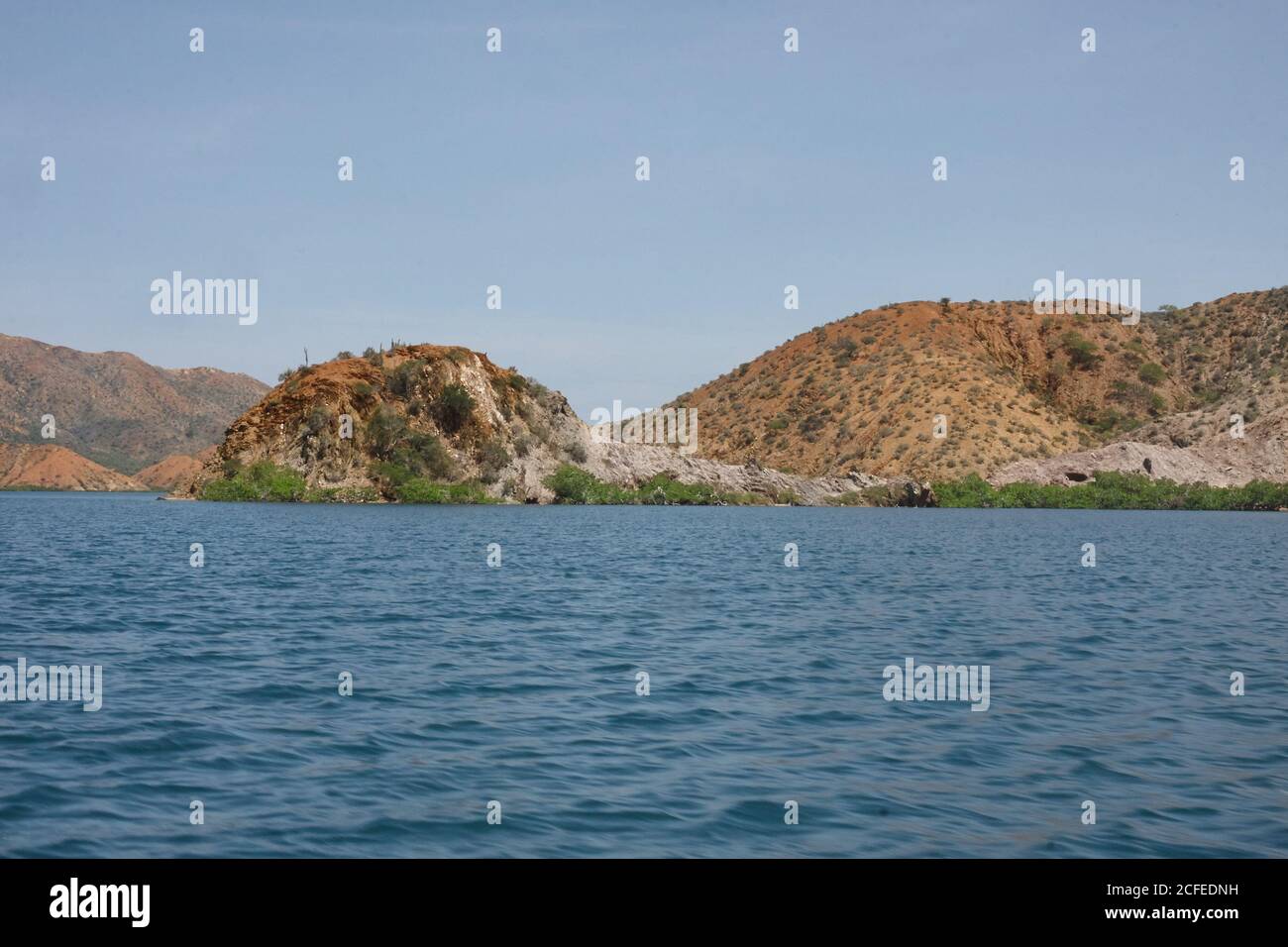 Blue cove of the gulf of cariaco Stock Photo - Alamy