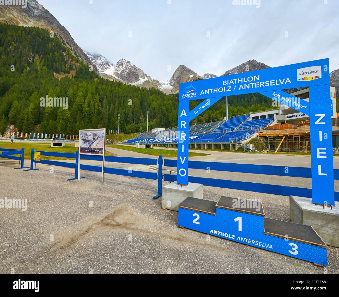 Visiting Anterselva biathlon arena Stock Photo - Alamy