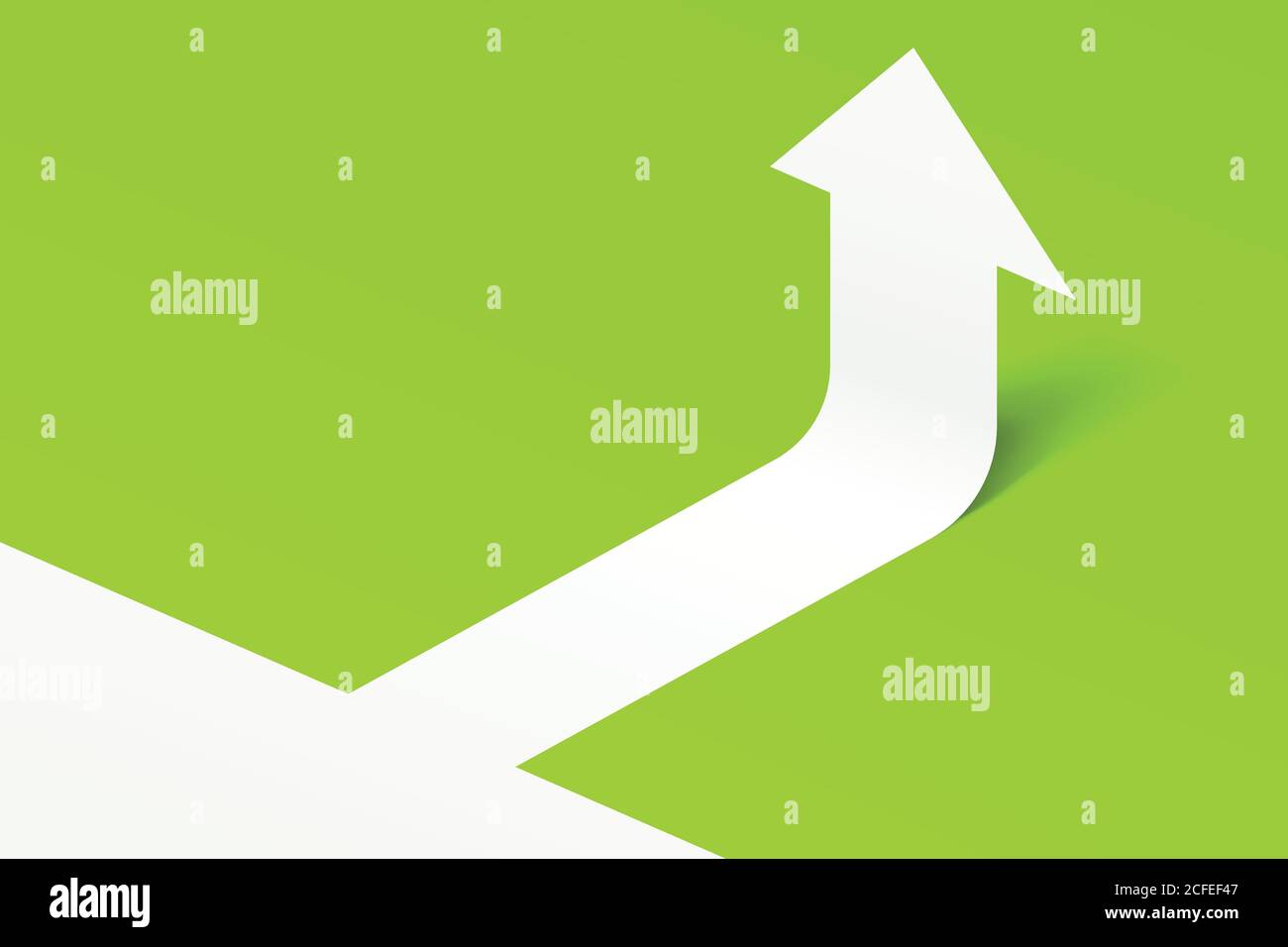 Green arrow progress up simple hi-res stock photography and images - Alamy