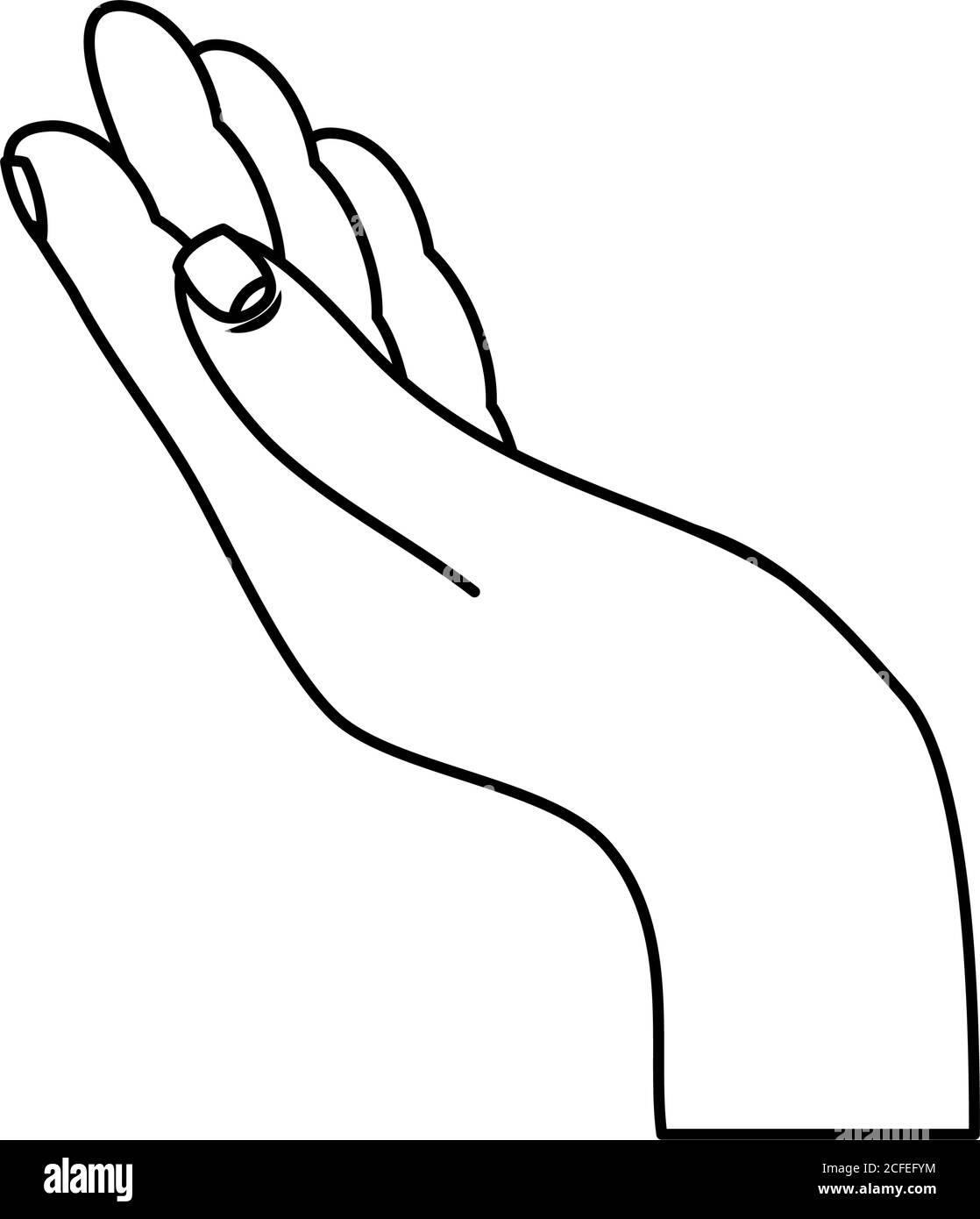 hand human receiving isolated icon vector illustration design Stock ...