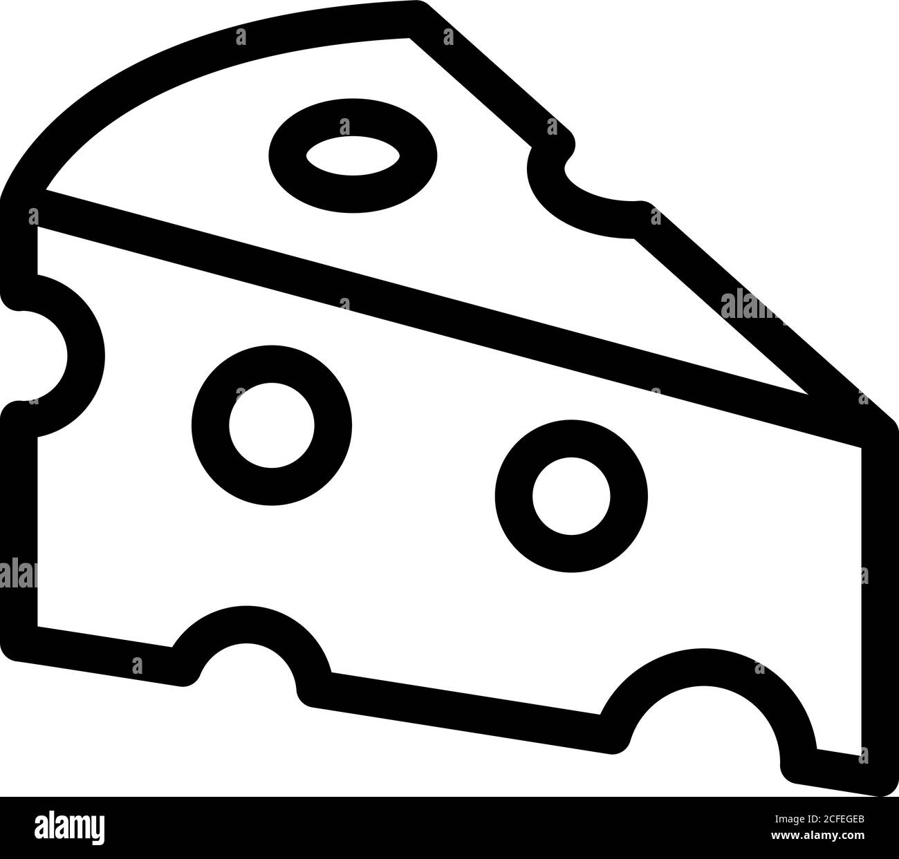 Cheese dairy slice icon, outline style Stock Vector Image & Art - Alamy