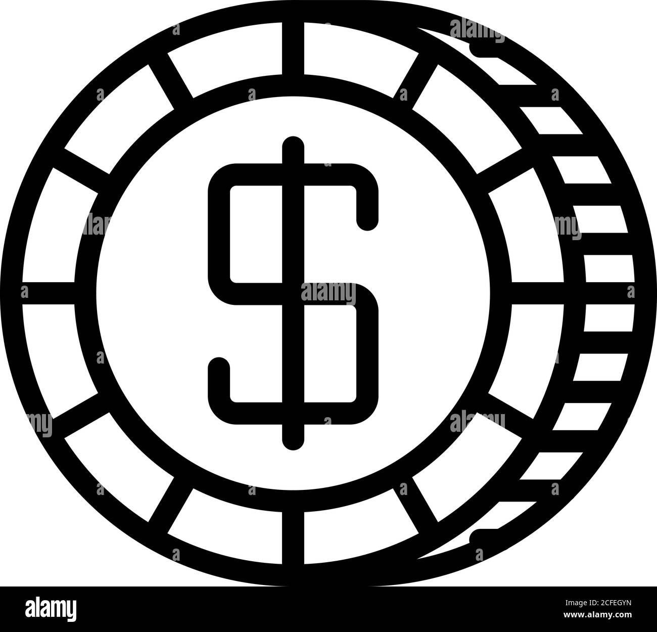 Bank coins icon, outline style Stock Vector Image & Art - Alamy