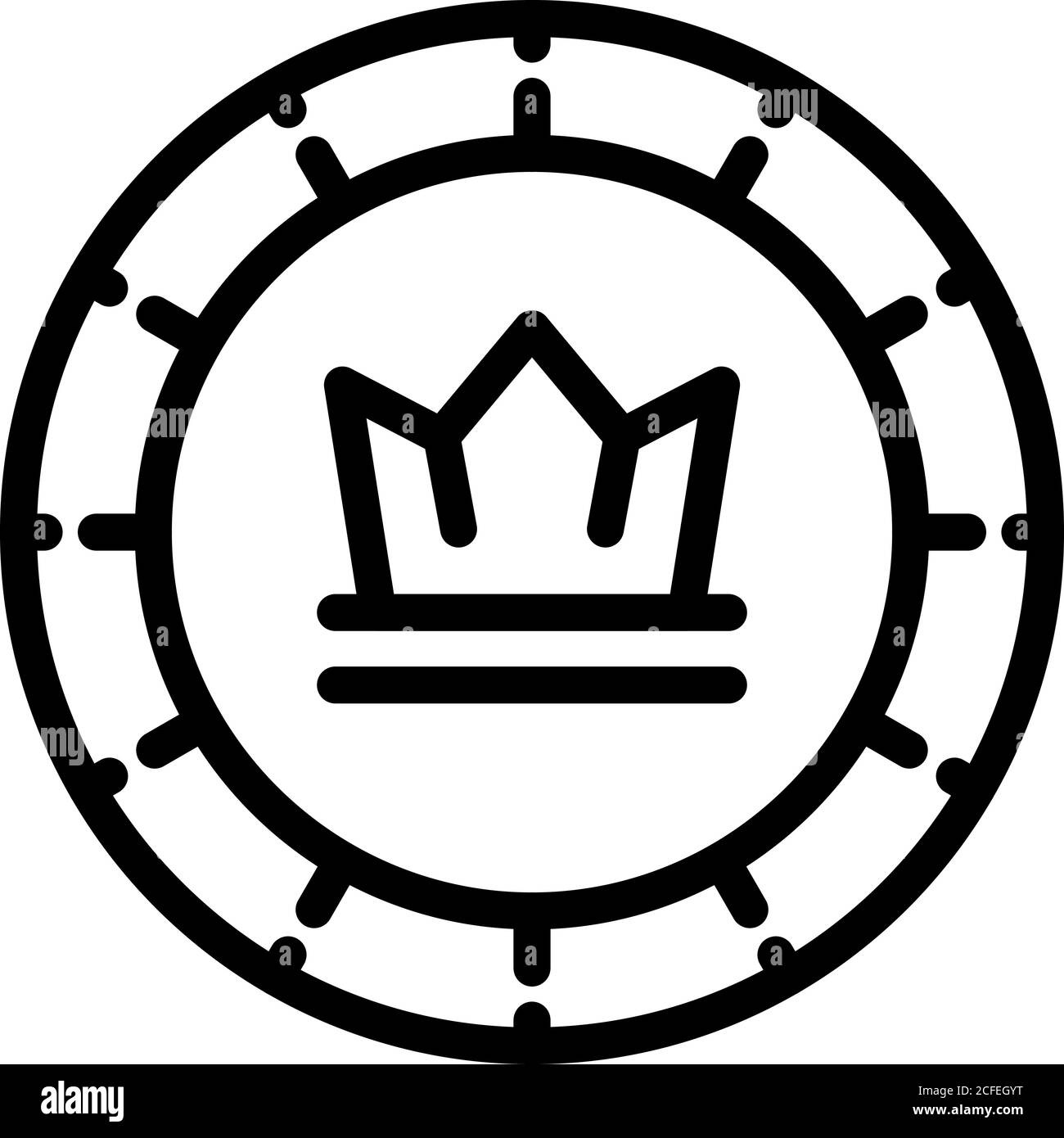 Crown token icon, outline style Stock Vector Image & Art - Alamy