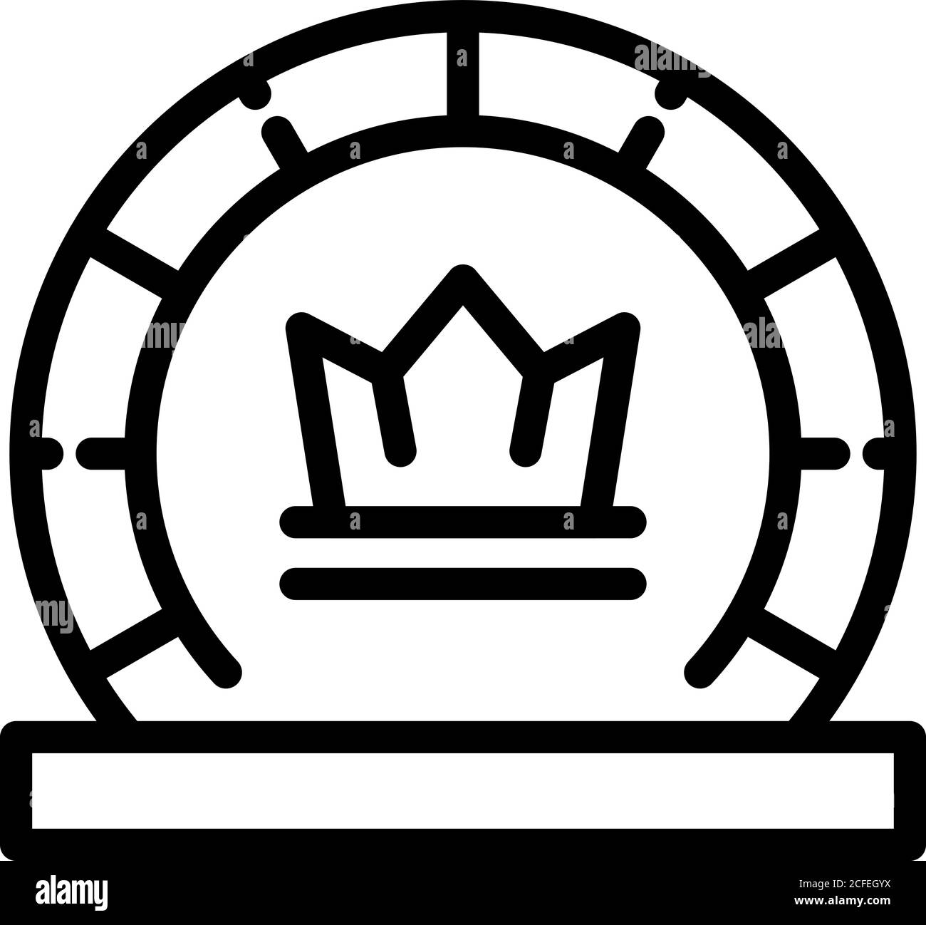 Crown coin icon, outline style Stock Vector Image & Art - Alamy