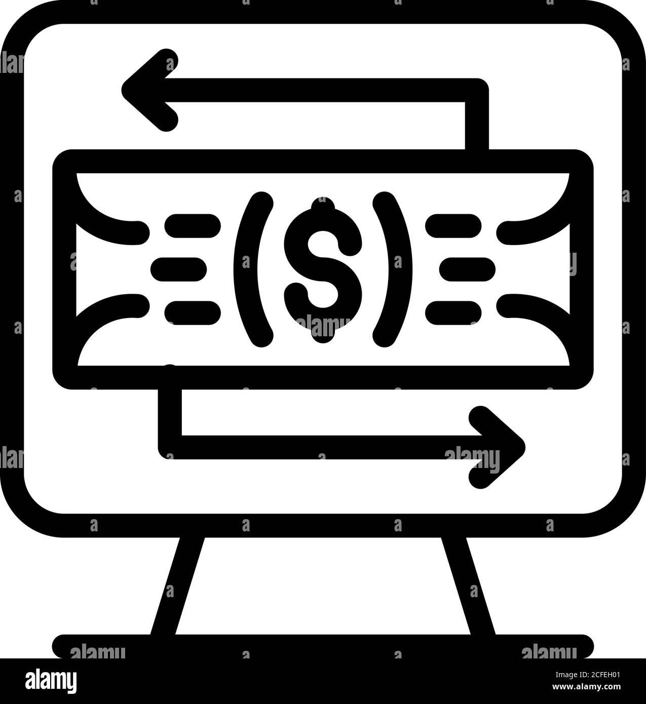 Exchange dollar icon, outline style Stock Vector Image & Art - Alamy