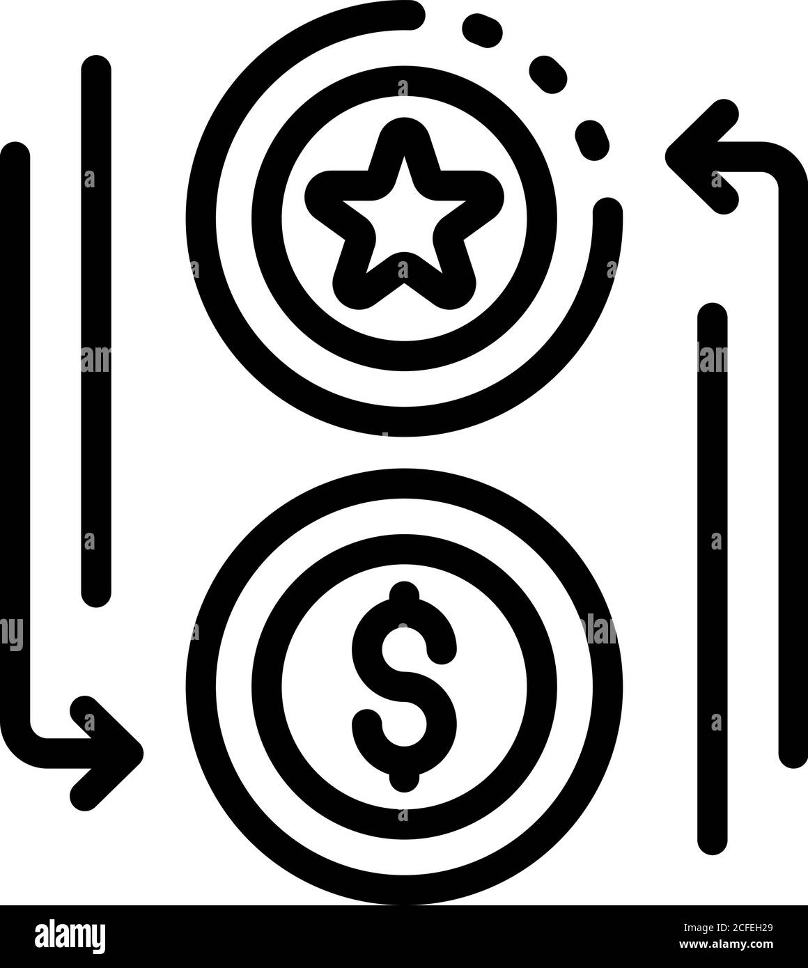 Tokens exchange icon, outline style Stock Vector Image & Art - Alamy