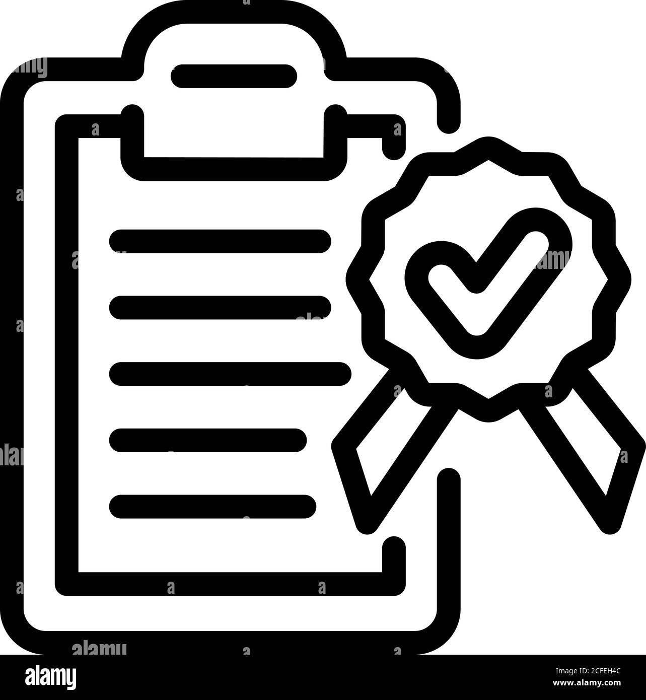 Quality checklist icon, outline style Stock Vector Image & Art - Alamy