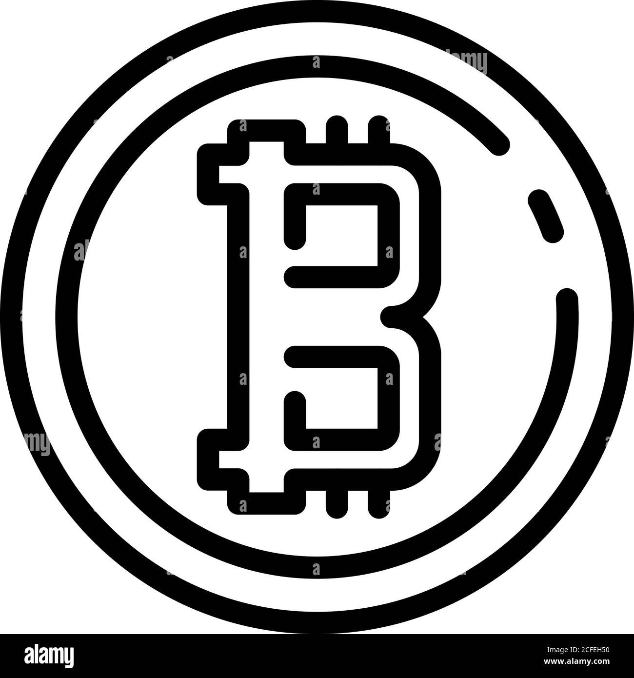 Crypto bitcoin icon, outline style Stock Vector Image & Art - Alamy