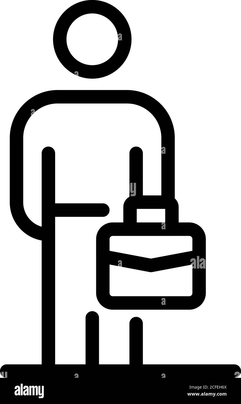 Worker man icon, outline style Stock Vector Image & Art - Alamy