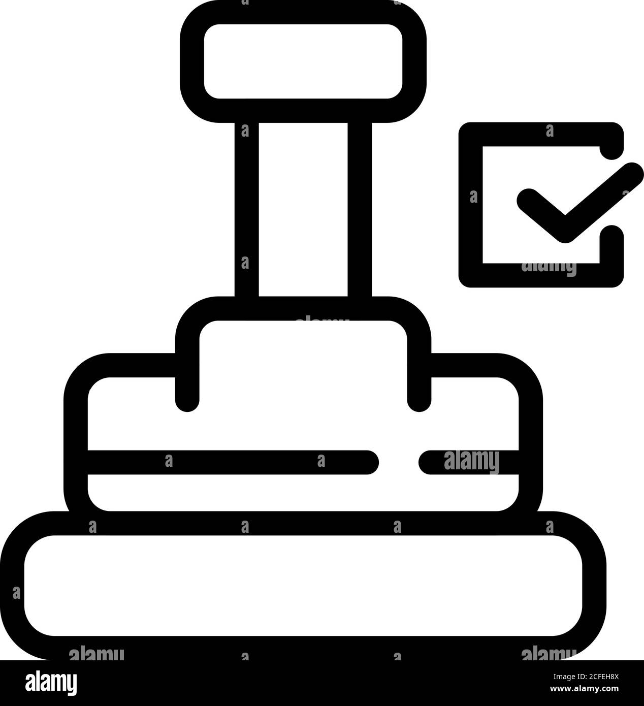 Done stamp icon, outline style Stock Vector Image & Art - Alamy