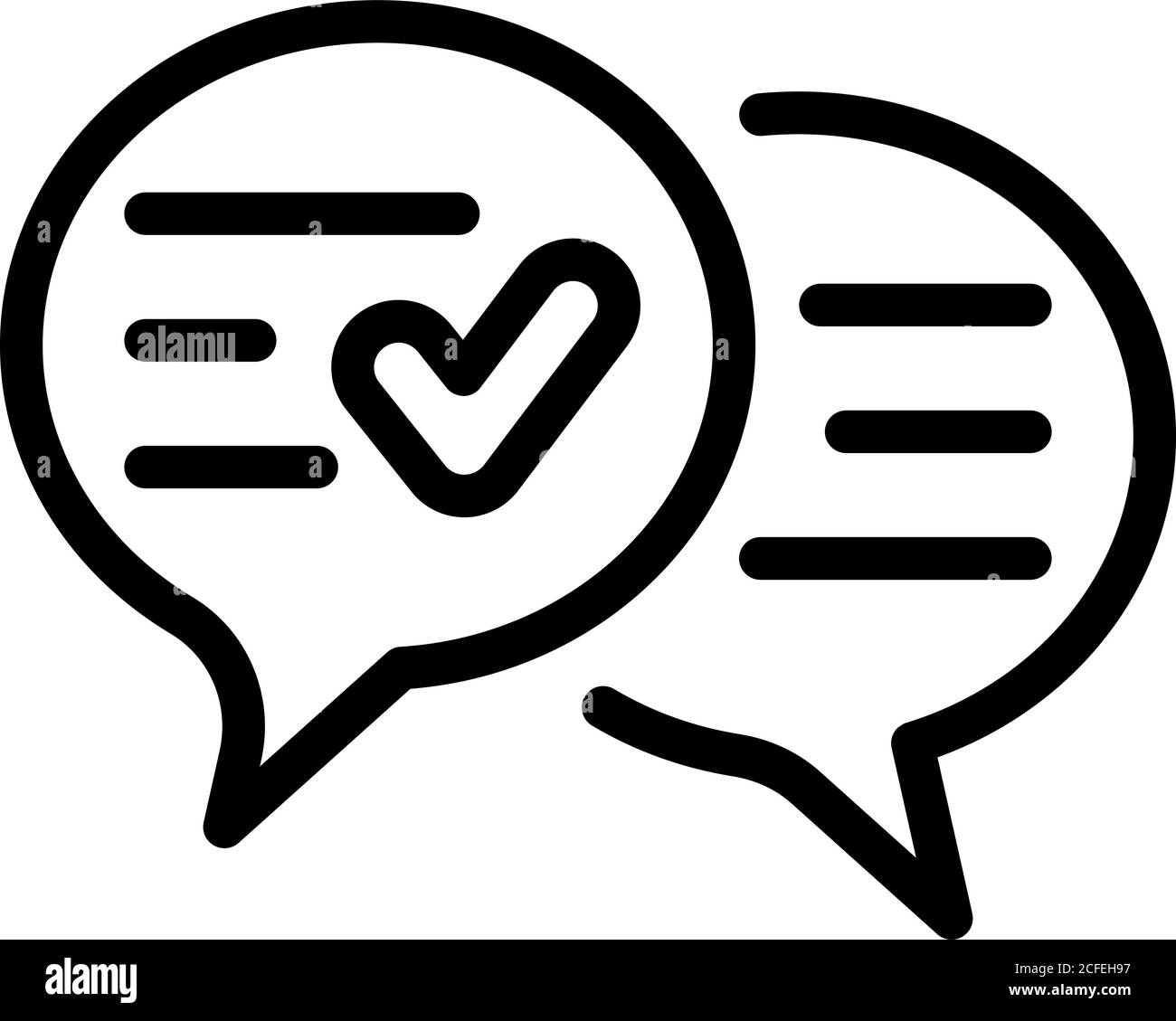 Quality chatting icon outline hi-res stock photography and images - Alamy