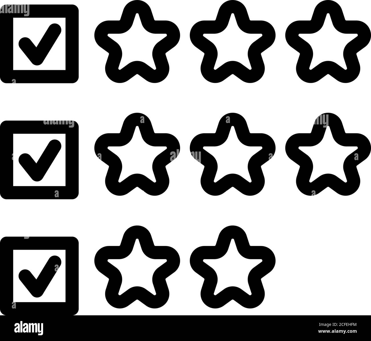 Stars rating icon, outline style Stock Vector Image & Art - Alamy