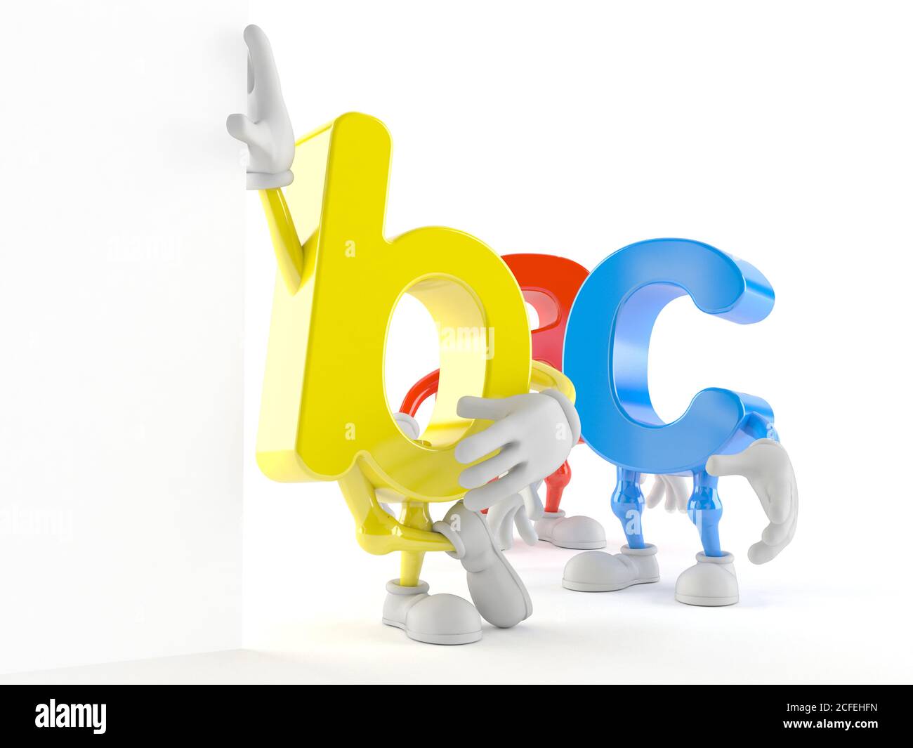 ABC character isolated on white background Stock Photo - Alamy