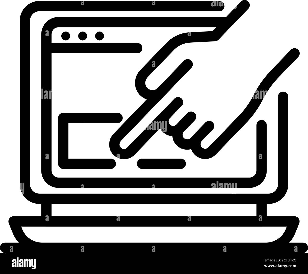 Click on browser icon, outline style Stock Vector Image & Art - Alamy