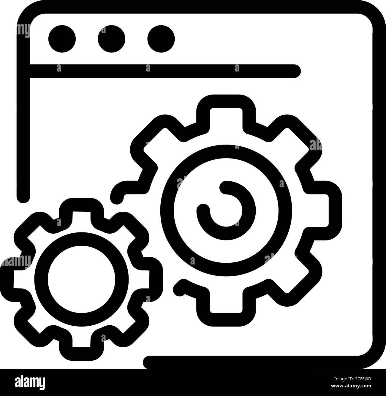 Internet page setting icon, outline style Stock Vector Image & Art - Alamy