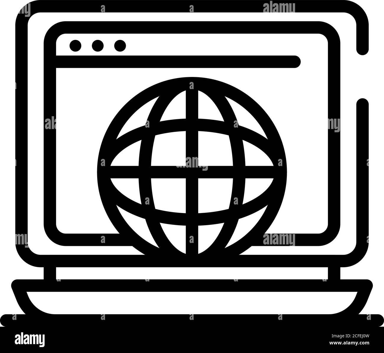 Computer browser icon, outline style Stock Vector Image & Art - Alamy