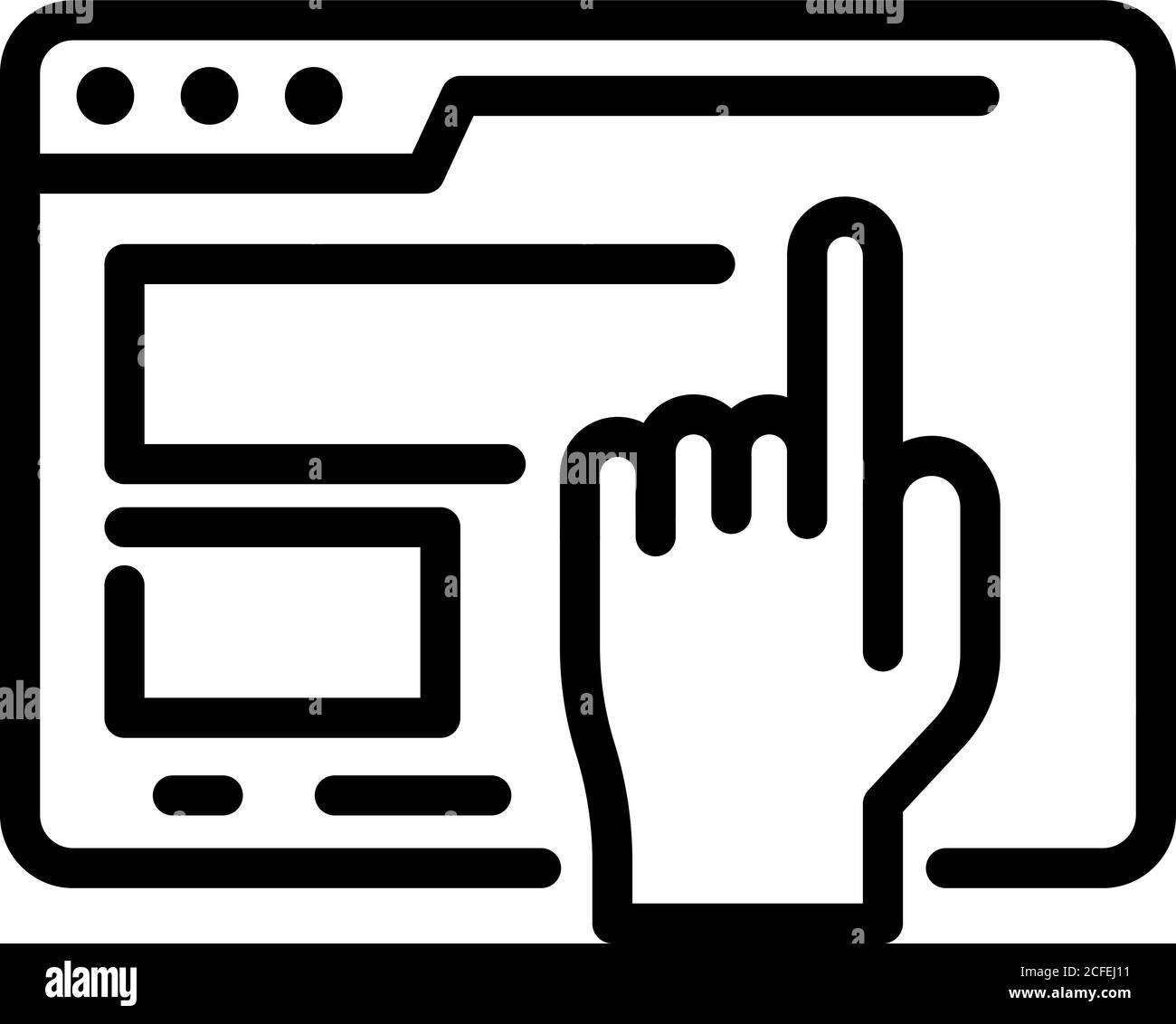 Click page icon, outline style Stock Vector Image & Art - Alamy