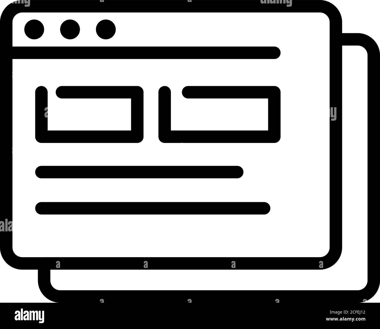 Browser internet icon, outline style Stock Vector Image & Art - Alamy