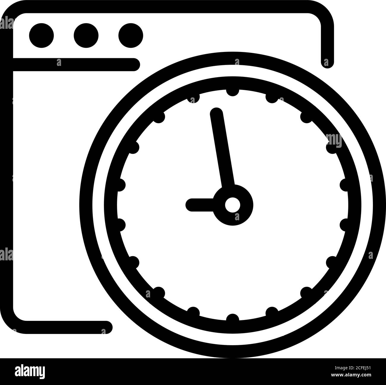 Gear printer icon outline Cut Out Stock Images & Pictures - Alamy