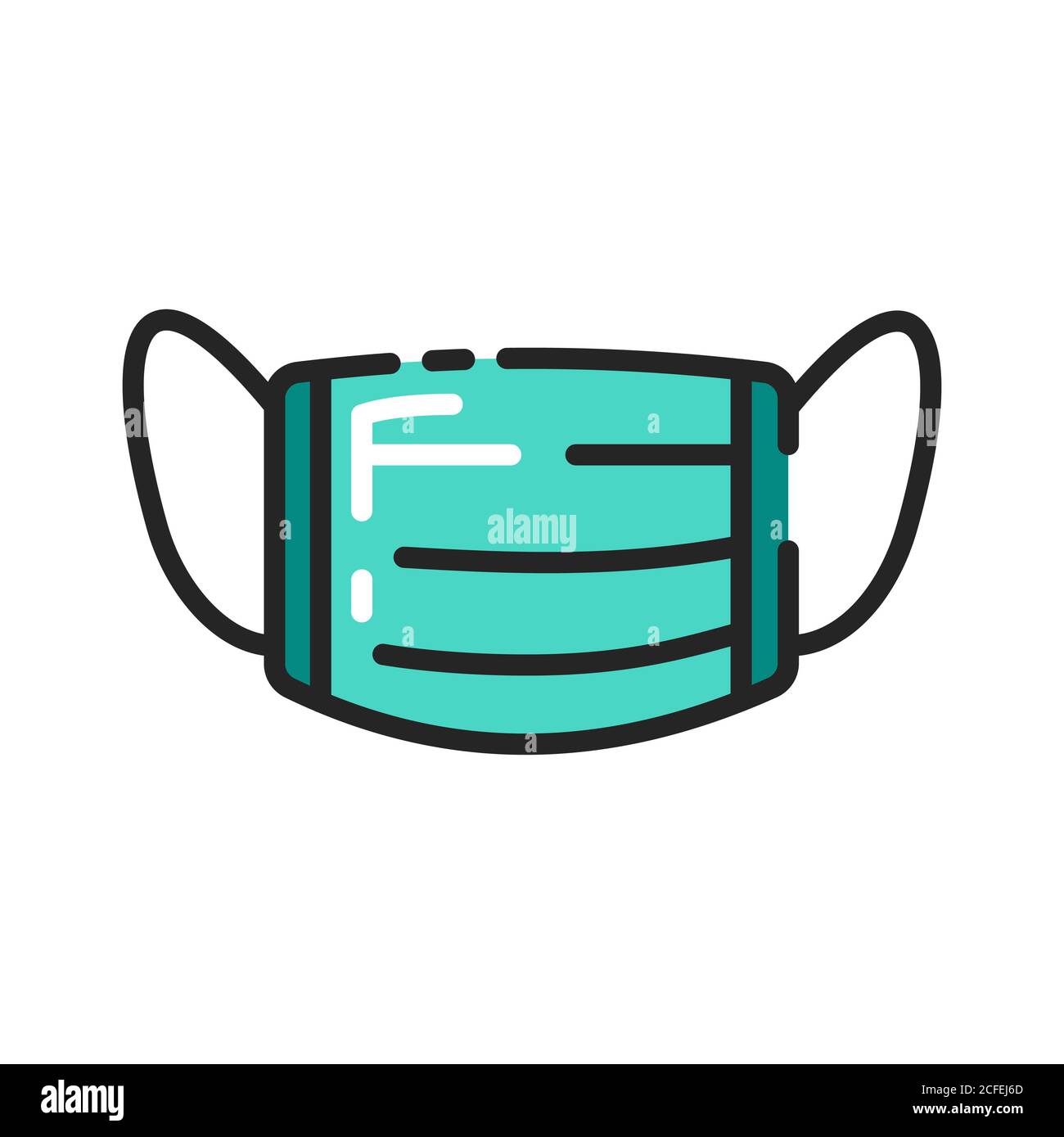 Breathing medical respiratory mask color line icon. Health care ...