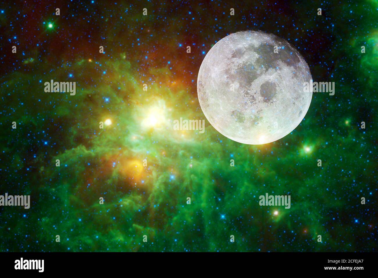 Moon. Solar system. Cosmos art. Elements of this image furnished by ...