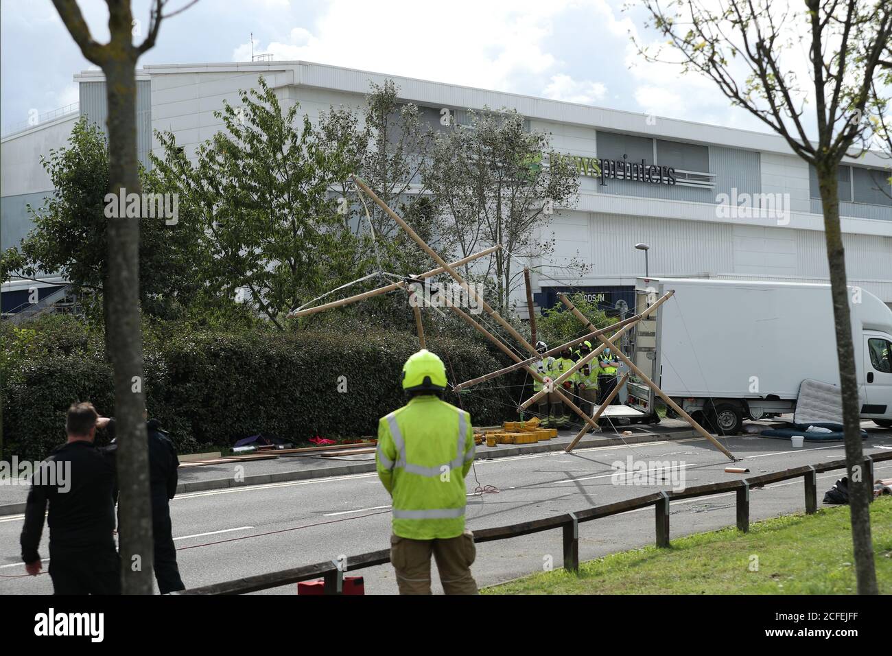 Are pulled down by emergency services hi-res stock photography and ...