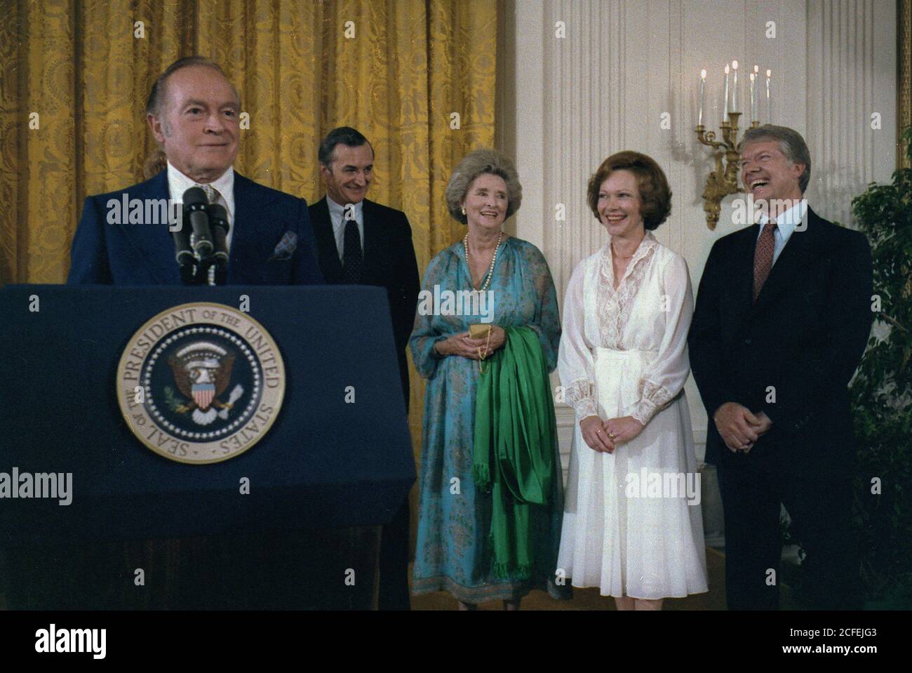 Jimmy Carter hosts USO reception for Bob Hope ca. 05/25/1978 Stock ...